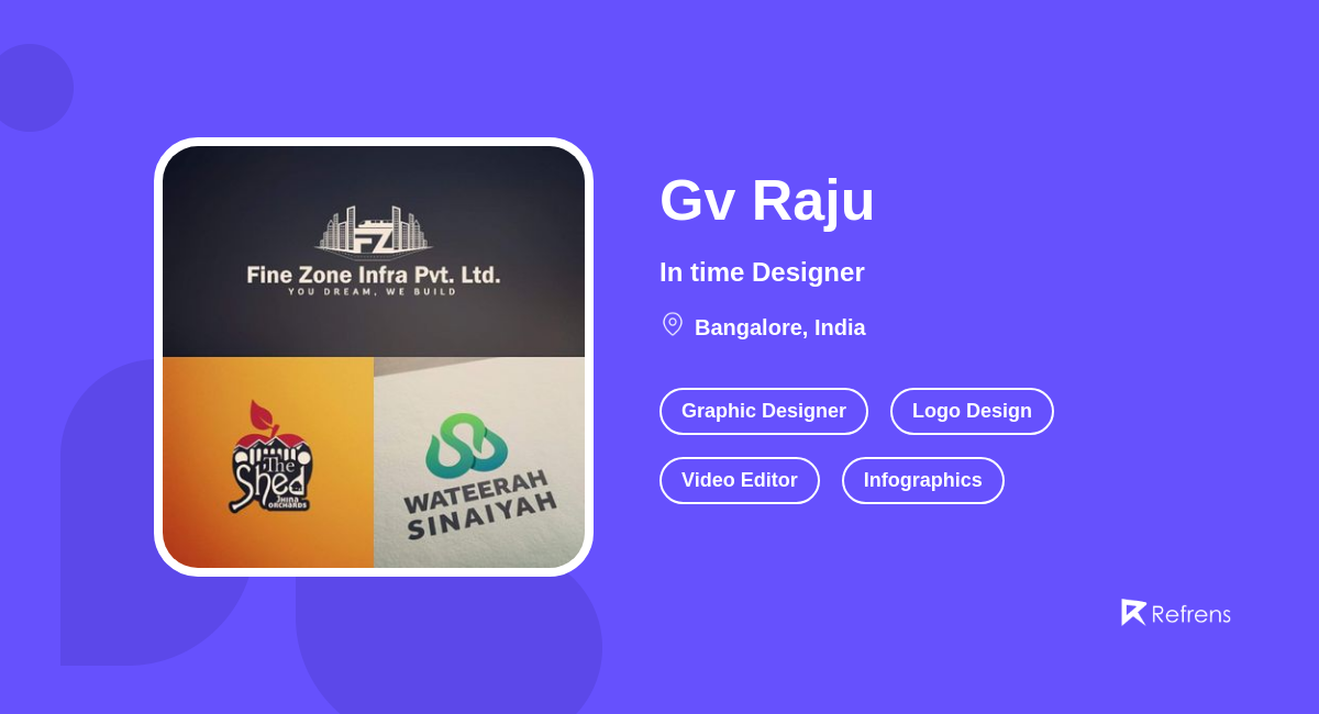 Gv Raju | Graphic Designer, Bangalore -Refrens
