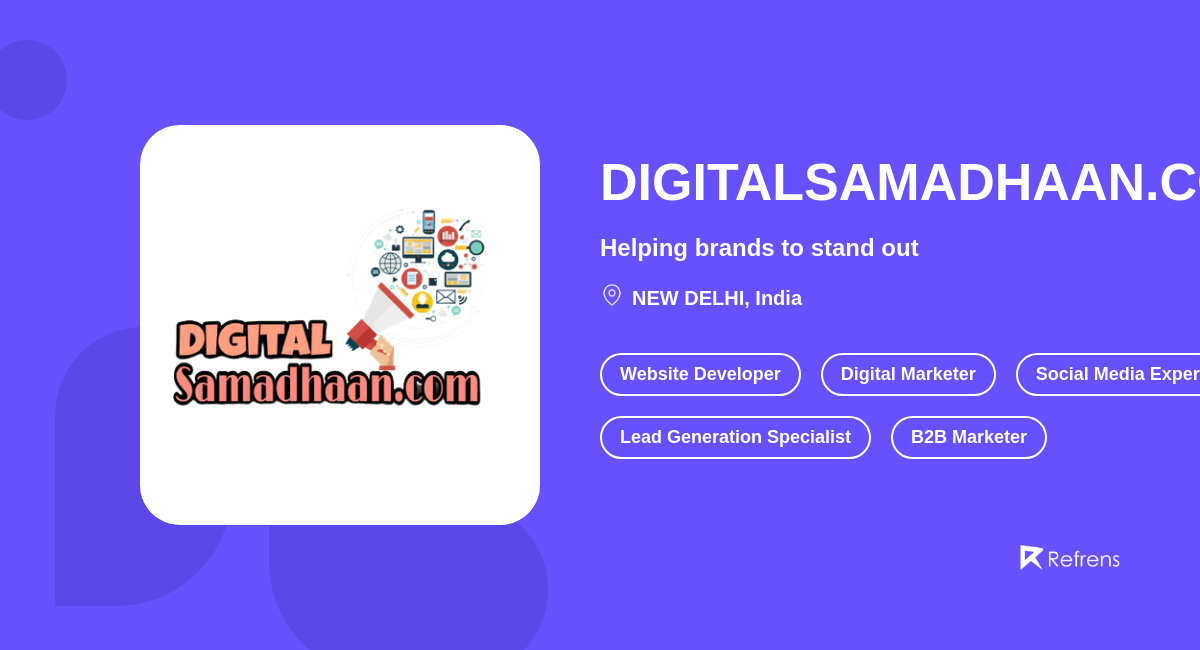 DIGITALSAMADHAAN.COM, NEW DELHI -Refrens
