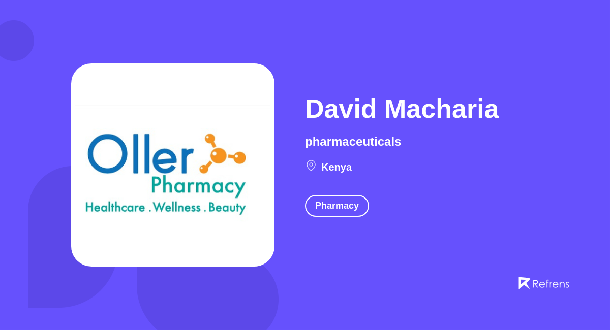 David Macharia -Refrens