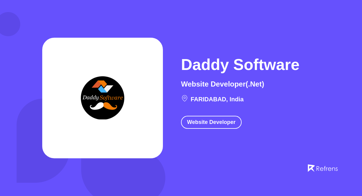 Daddy Software | Website Developer, FARIDABAD -Refrens