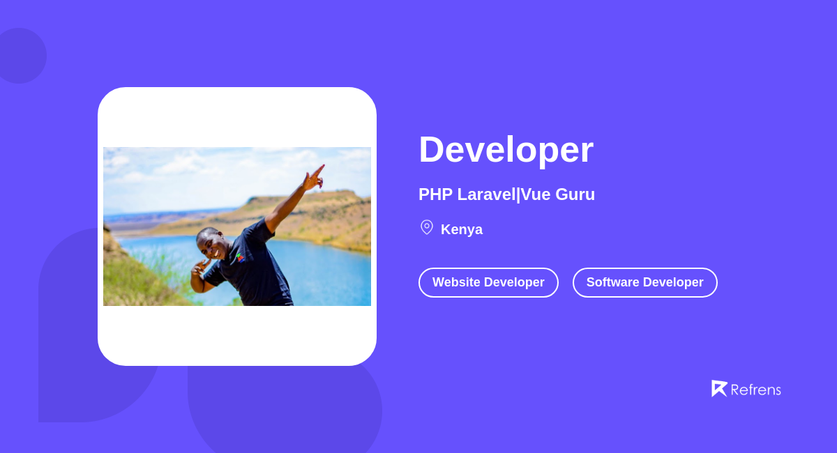 Developer | Website Developer -Refrens