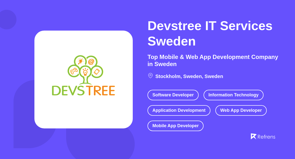 Devstree IT Services Sweden, Stockholm, Sweden -Refrens