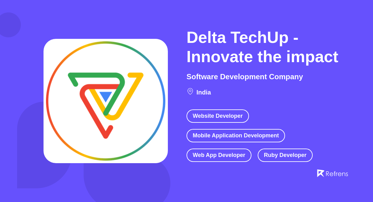 Delta TechUp - Innovate the impact -Refrens