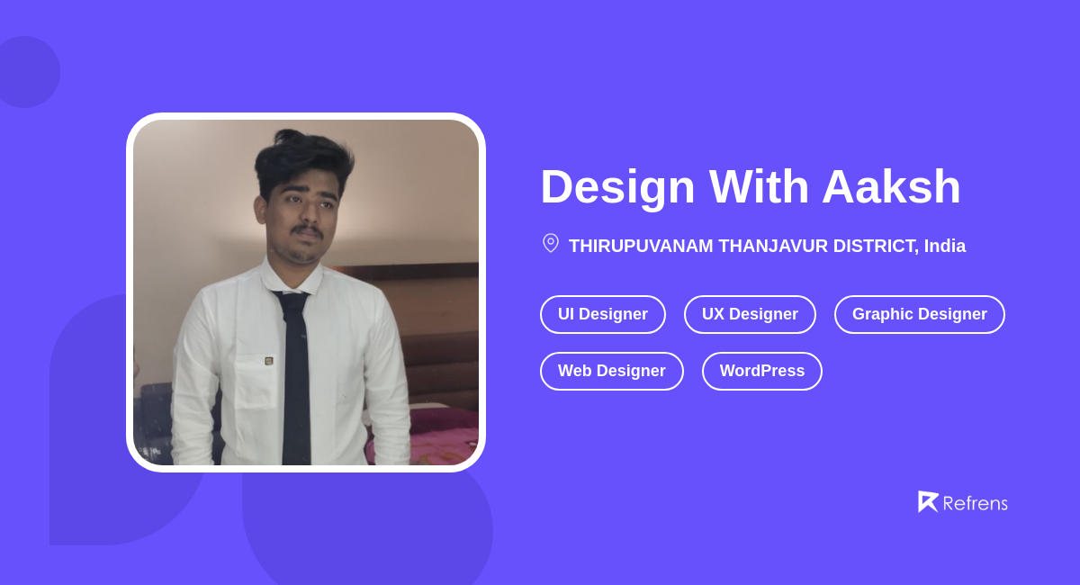 Design With Aaksh | Graphic Designer, THIRUPUVANAM THANJAVUR DISTRICT ...