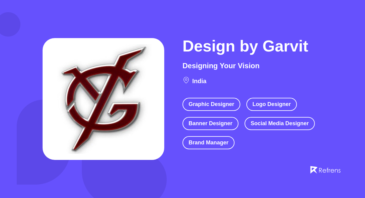Design by Garvit | Logo Designer -Refrens