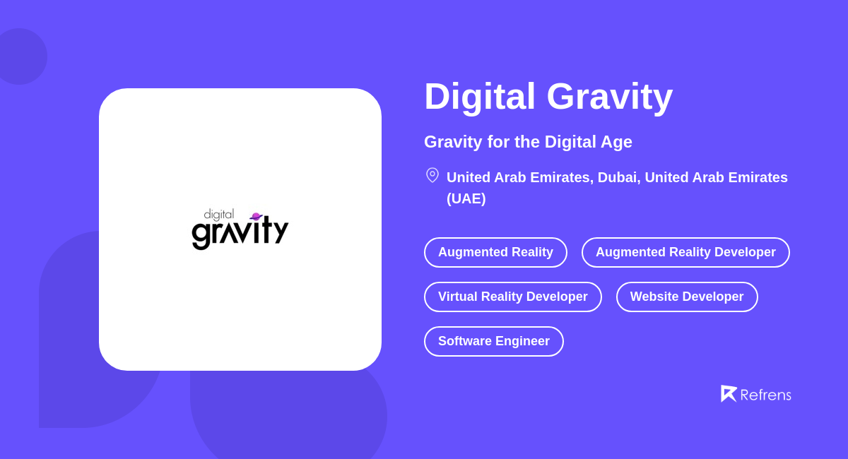 Digital Gravity, United Arab Emirates, Dubai -Refrens