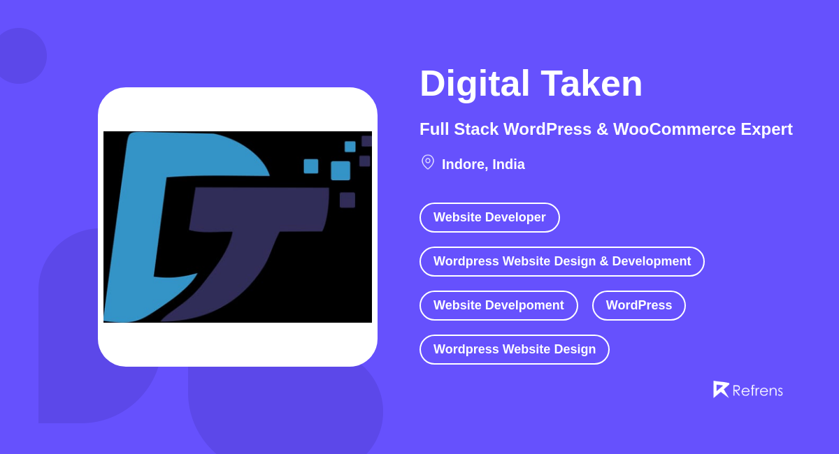 Digital Taken | Website Developer, Indore -Refrens