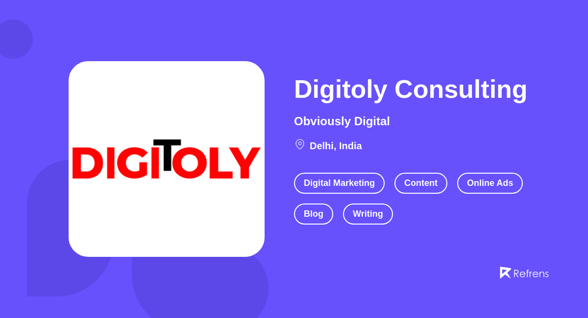 Digitoly Consulting, Delhi -Refrens