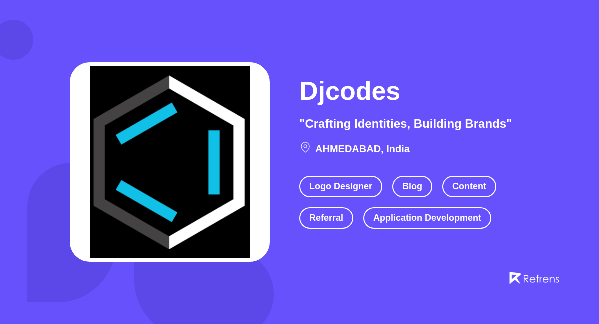 Djcodes | Website Developer, AHMEDABAD -Refrens