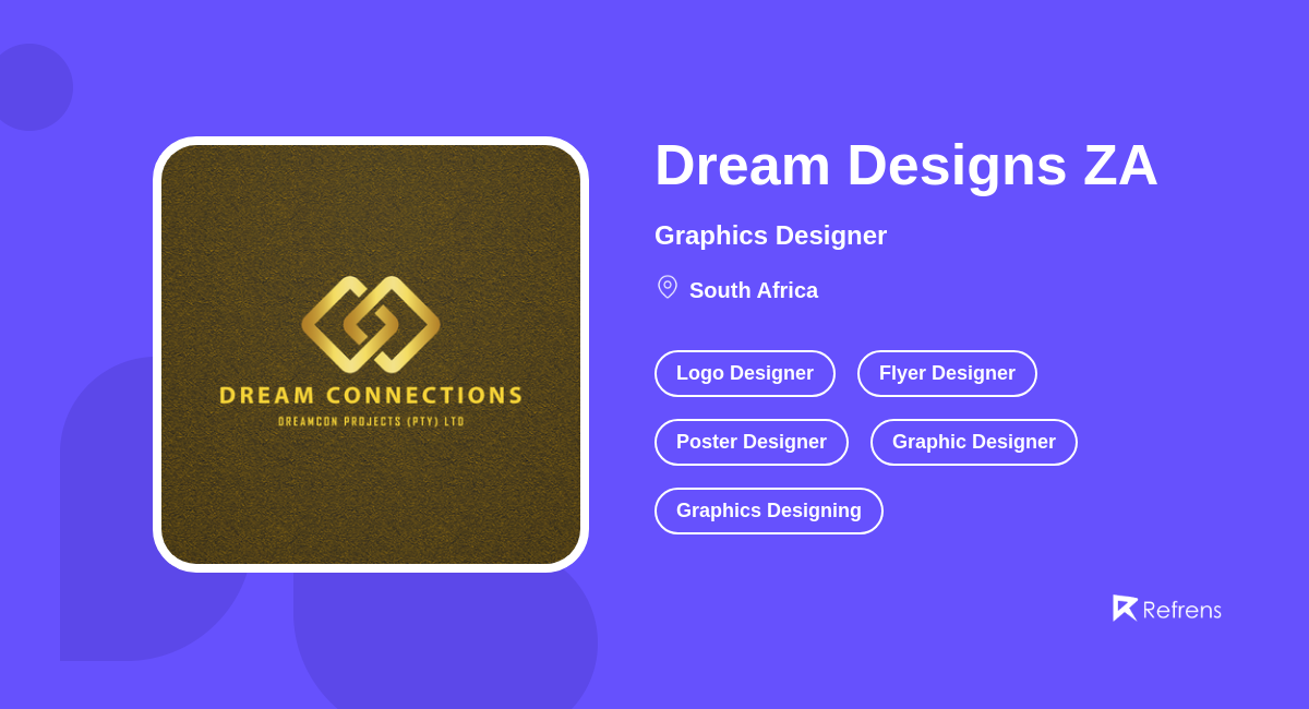 Dream Designs ZA | Logo Designer -Refrens