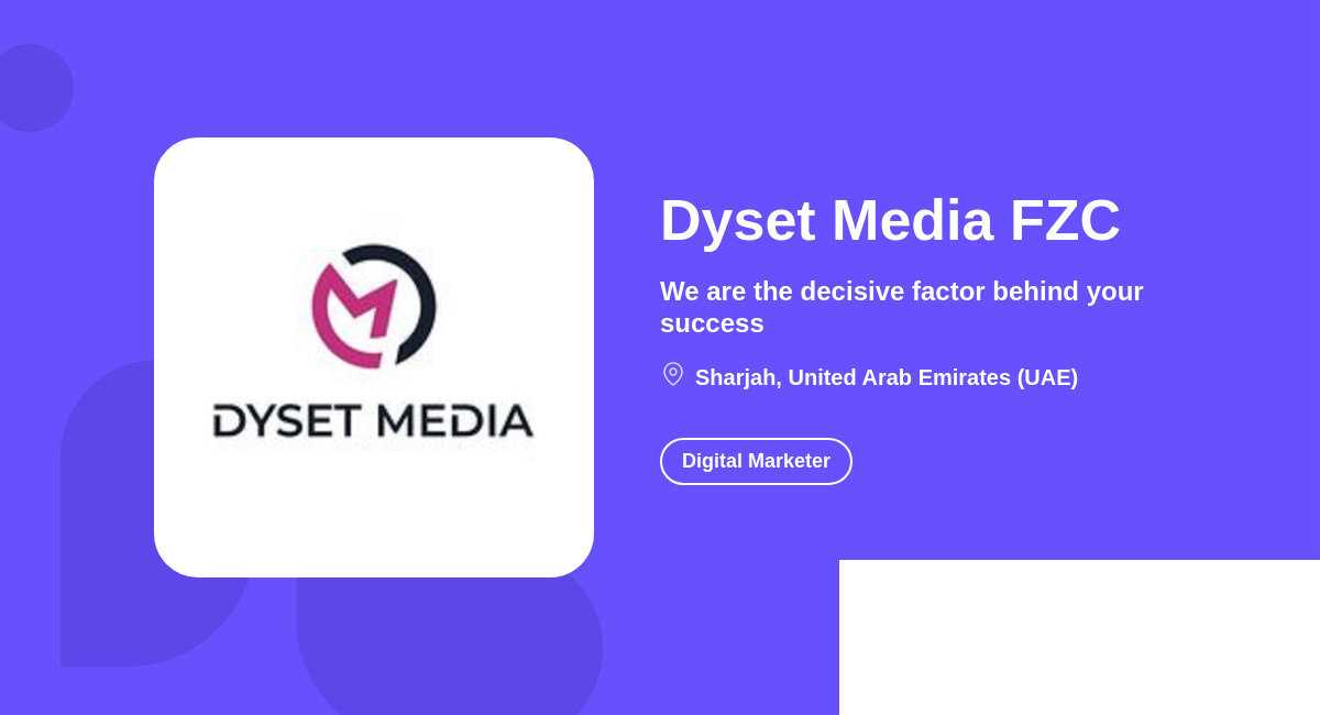 Dyset Media FZC, Sharjah -Refrens