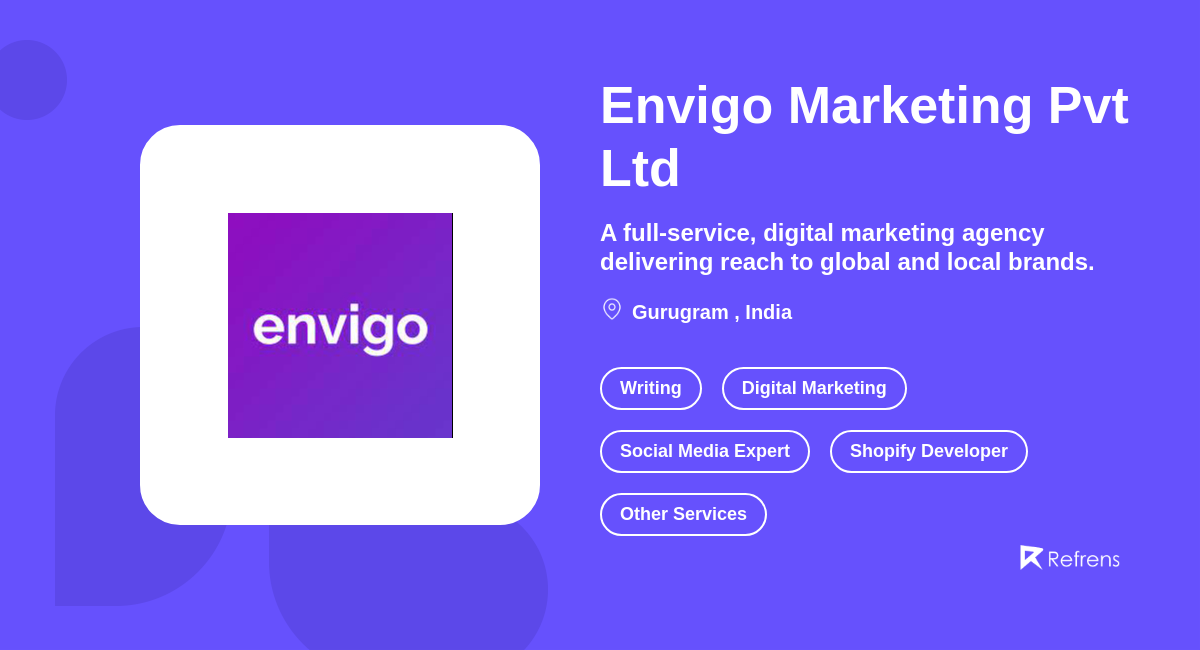 Envigo Marketing Pvt Ltd, Gurugram -Refrens
