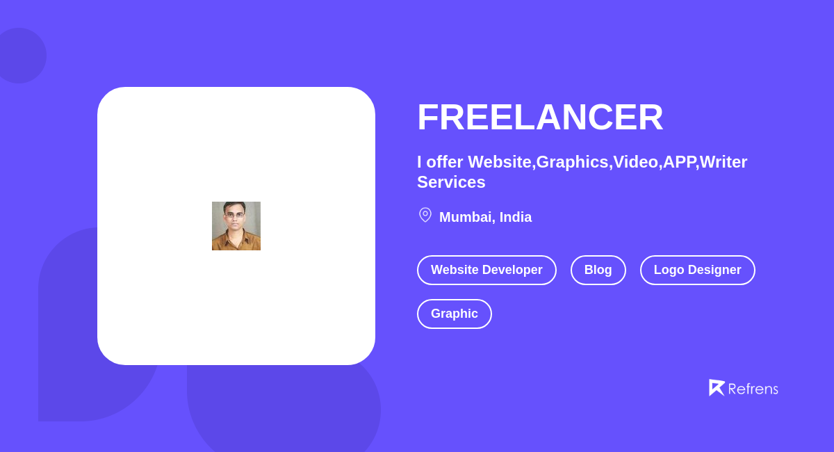 FREELANCER | Website Developer, Mumbai -Refrens
