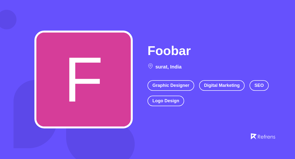 Foobar | Digital Marketing, surat -Refrens