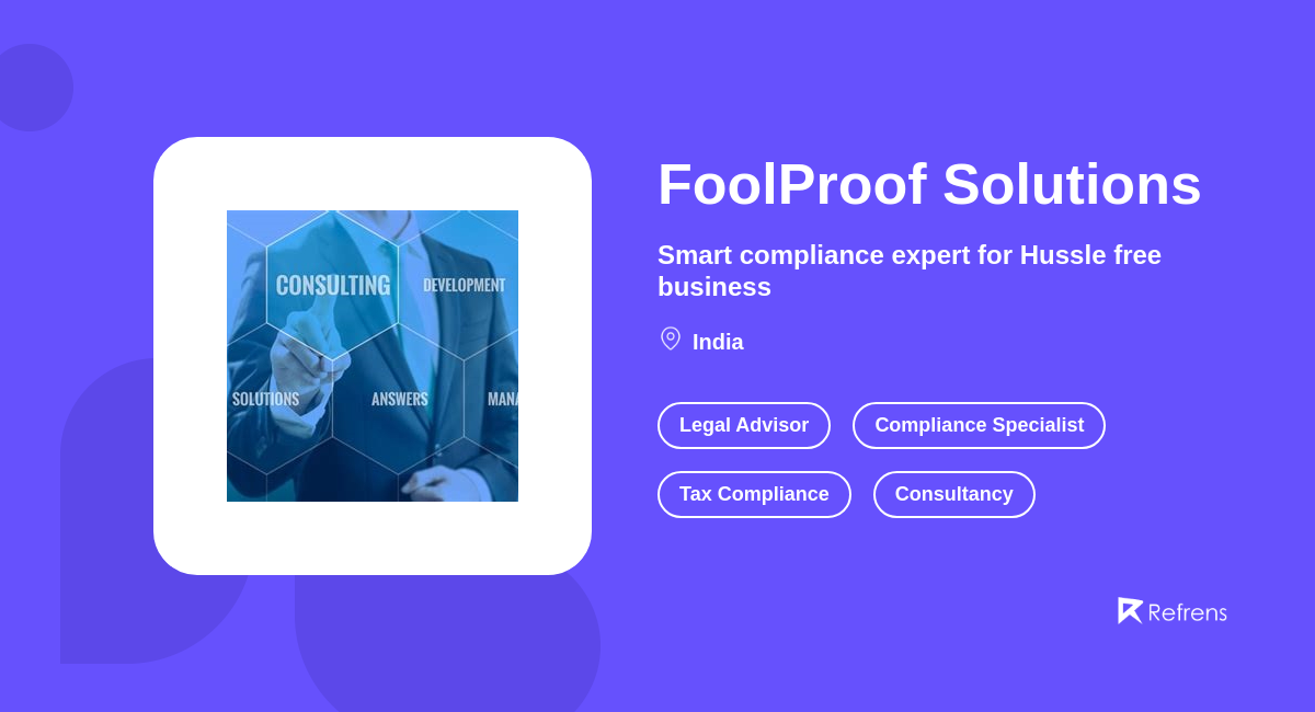 FoolProof Solutions -Refrens