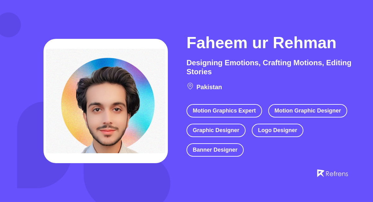 Faheem ur Rehman | Logo Designer -Refrens