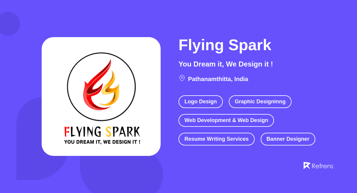 Flying Spark | Banner Designer, Pathanamthitta -Refrens