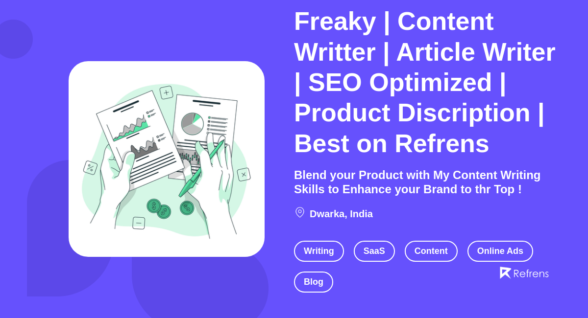 Freaky | Content Writter | Article Writer | SEO Optimized | Product ...