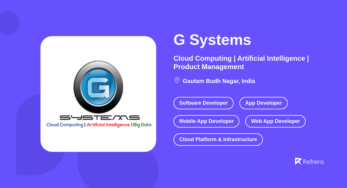 G Systems, Gautam Budh Nagar -Refrens
