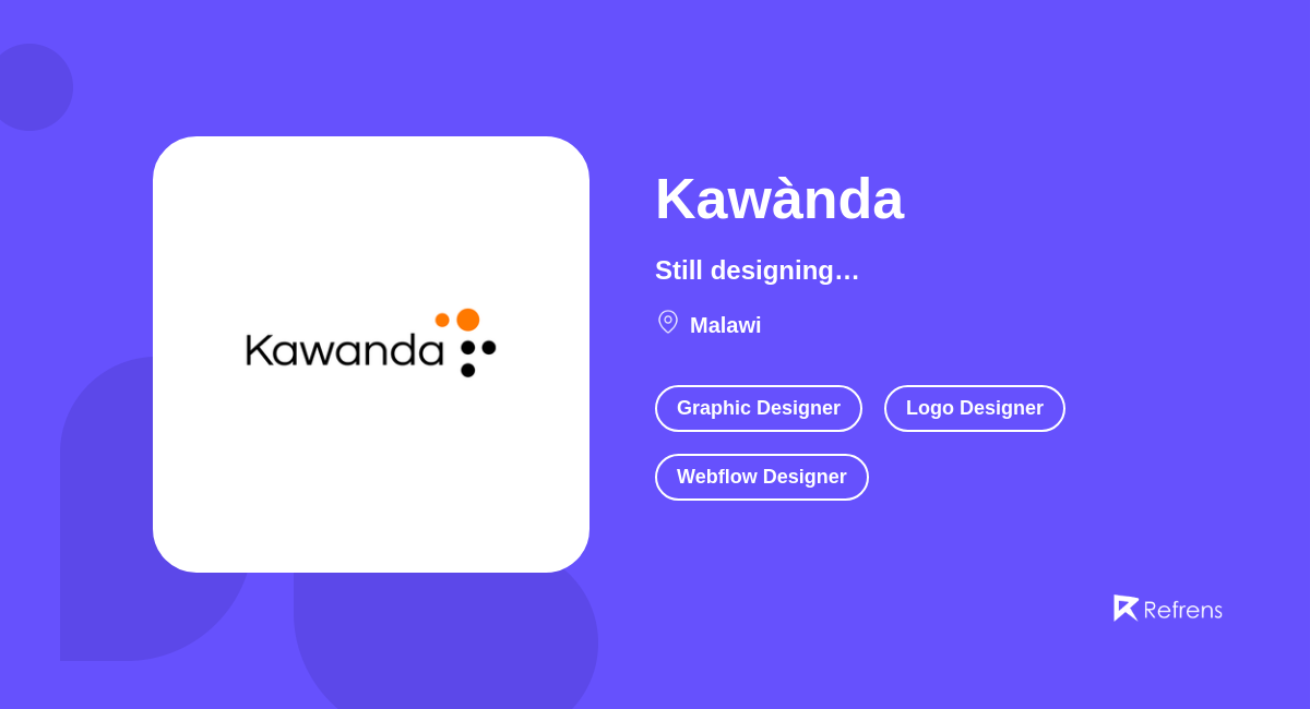 Kawànda | Logo Designer -Refrens