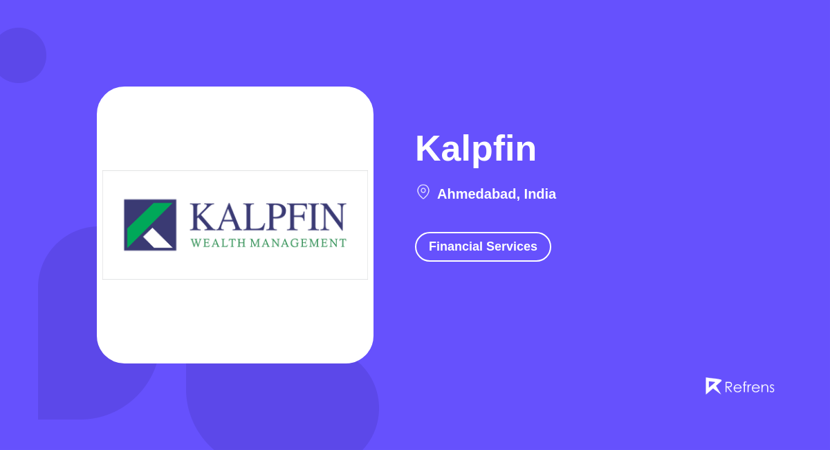 Kalpfin | Financial Services, Ahmedabad -Refrens