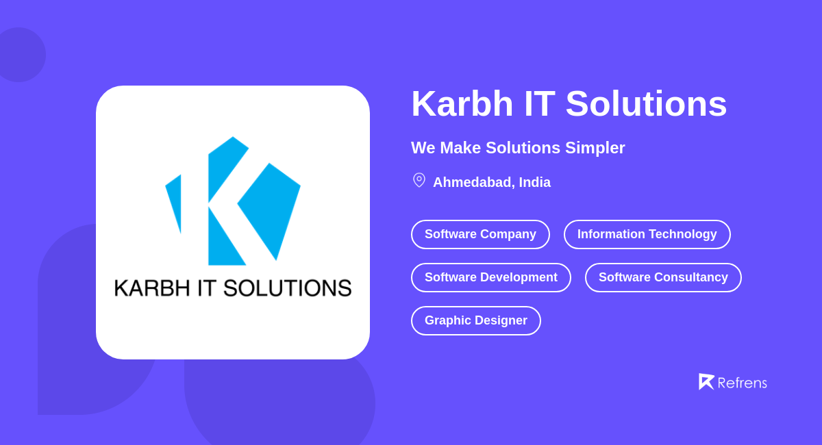 Karbh IT Solutions | Graphic Designer, Ahmedabad -Refrens