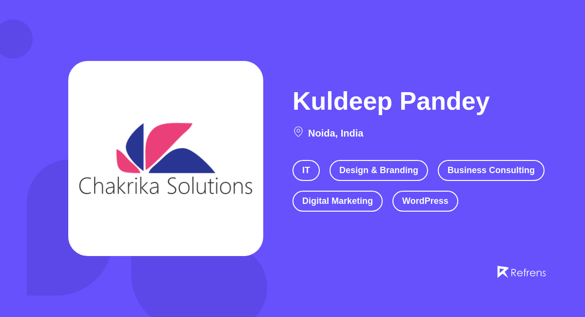 Kuldeep Pandey | Digital Marketing, Noida -Refrens Kuldeep Pandey | Digital Marketing, Noida -Refrens