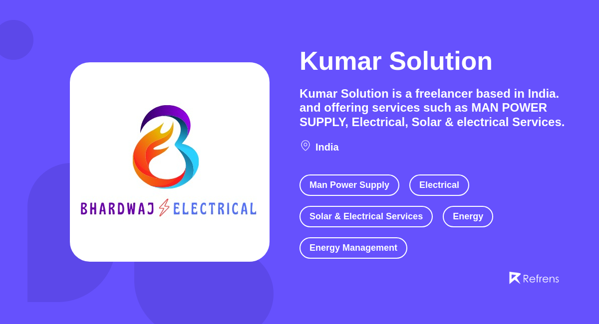 Kumar Solution -Refrens