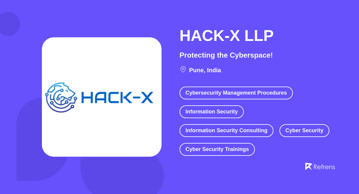 HACK-X LLP | Cyber Security, Pune -Refrens