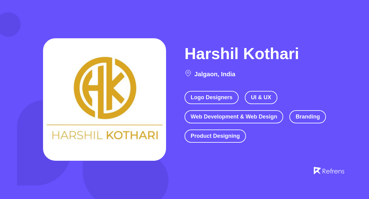 Harshil Kothari | Web Development & Web Design, Jalgaon -Refrens