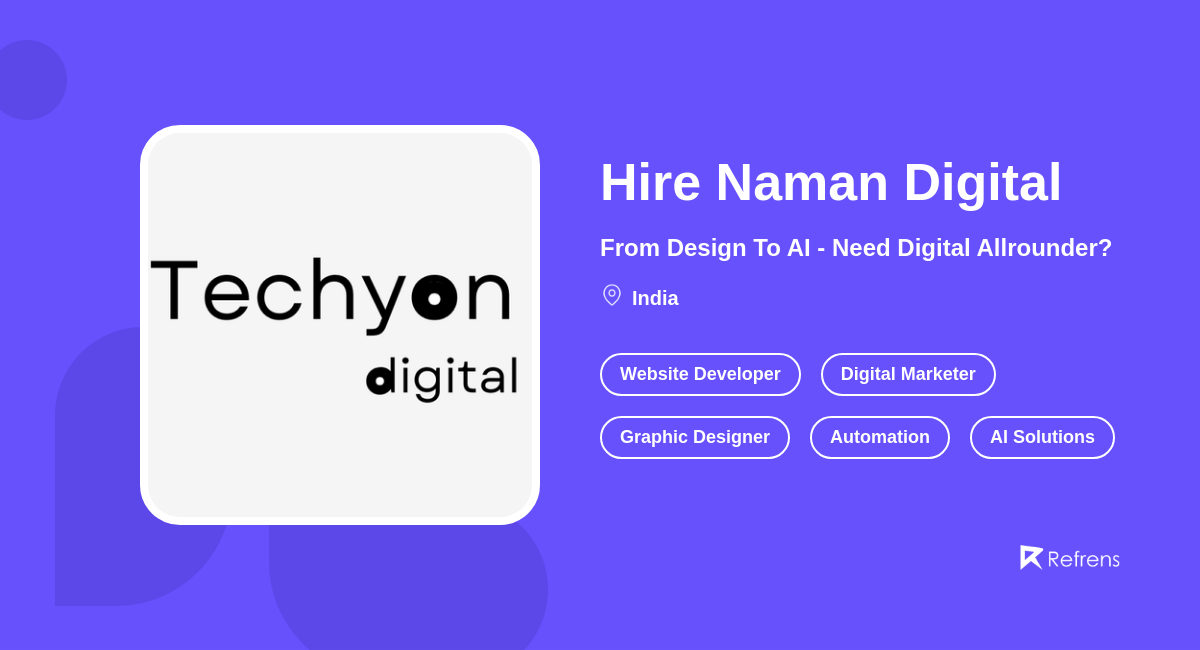 Hire Naman Digital | Website Developer -Refrens