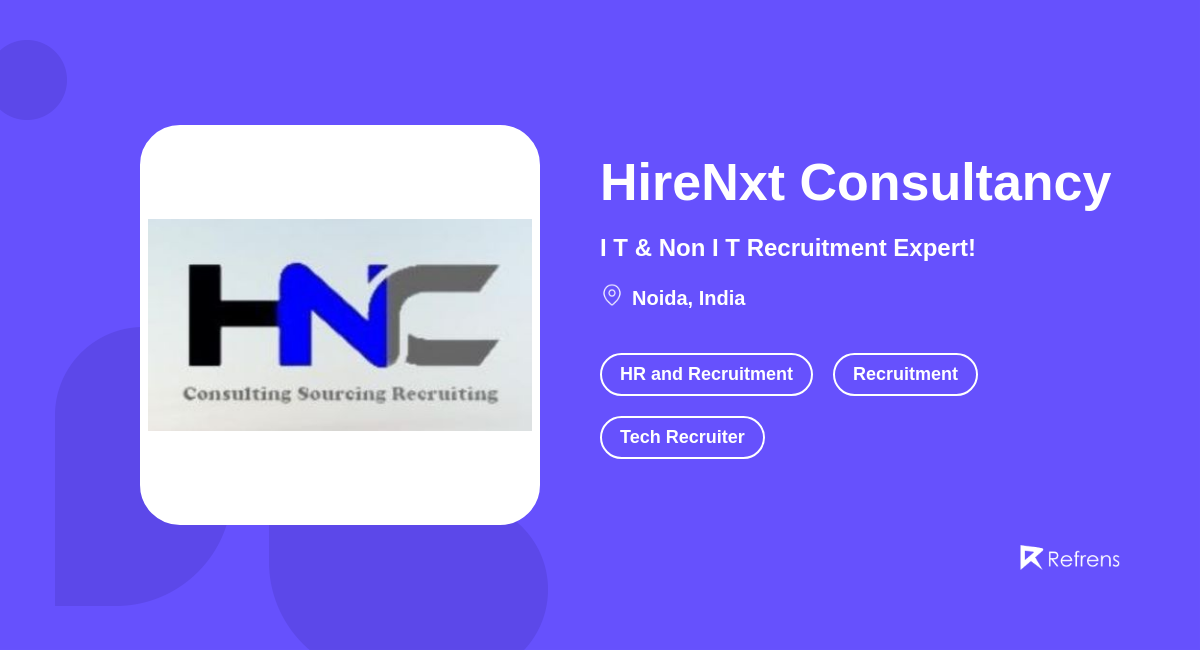 HireNxt Consultancy, Noida -Refrens