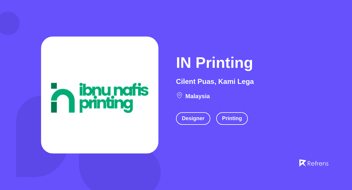 IN Printing | Printing -Refrens