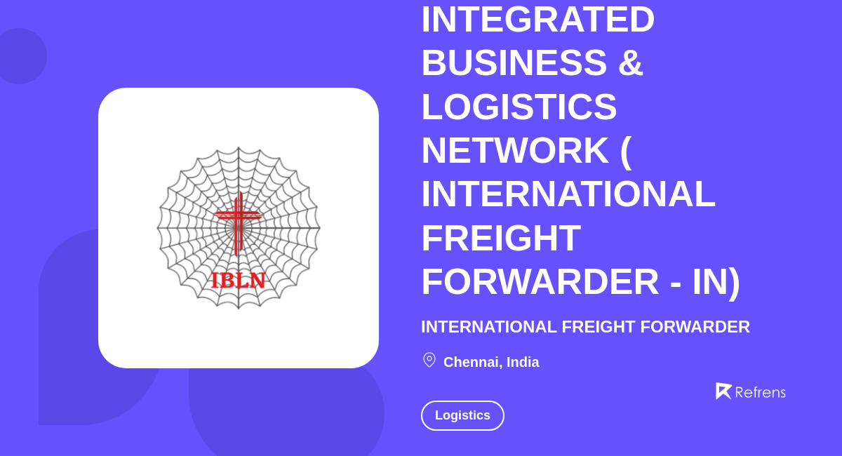 INTEGRATED BUSINESS & LOGISTICS NETWORK ( INTERNATIONAL FREIGHT ...