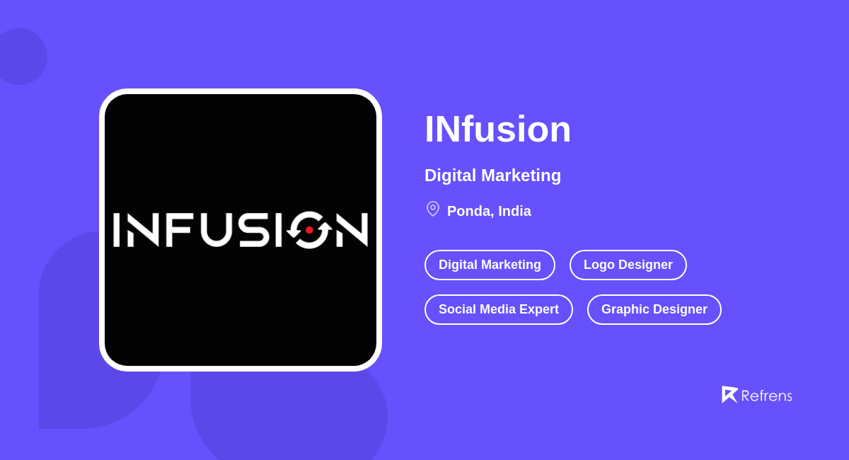 INfusion | Logo Designer, Ponda -Refrens