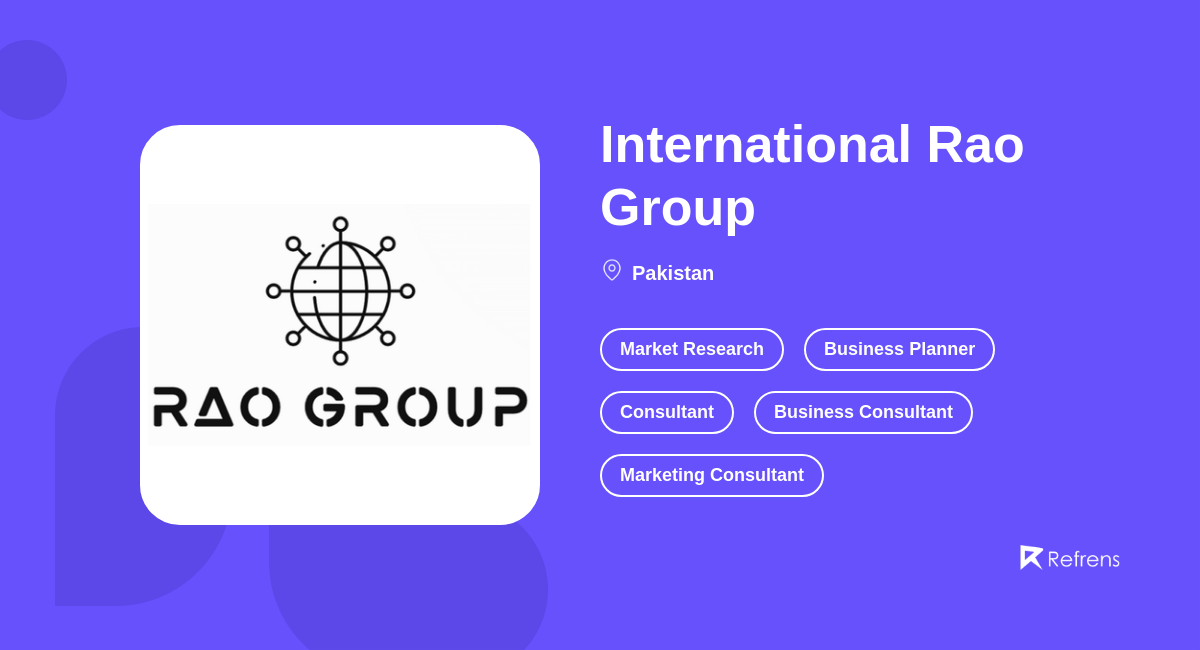 International Rao Group | Business Consultant -Refrens