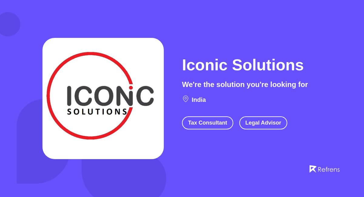 Iconic Solutions | Legal Advisor -Refrens