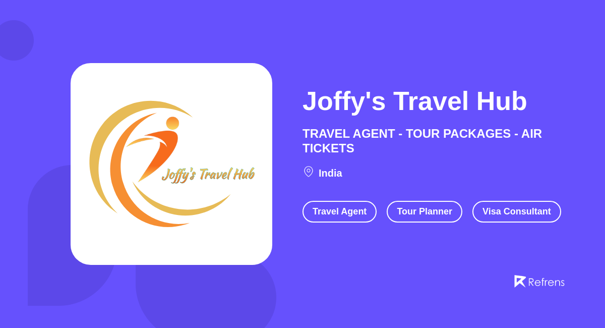 Joffy's Travel Hub -Refrens
