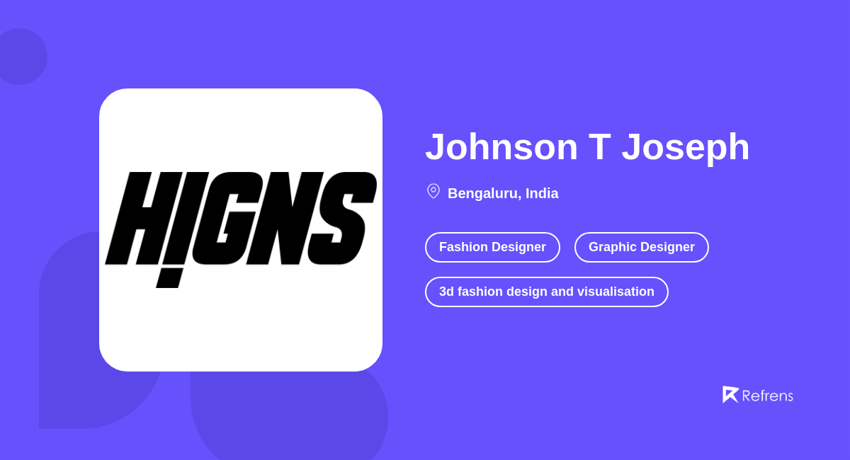 Johnson T Joseph | Graphic Designer, Bengaluru -Refrens