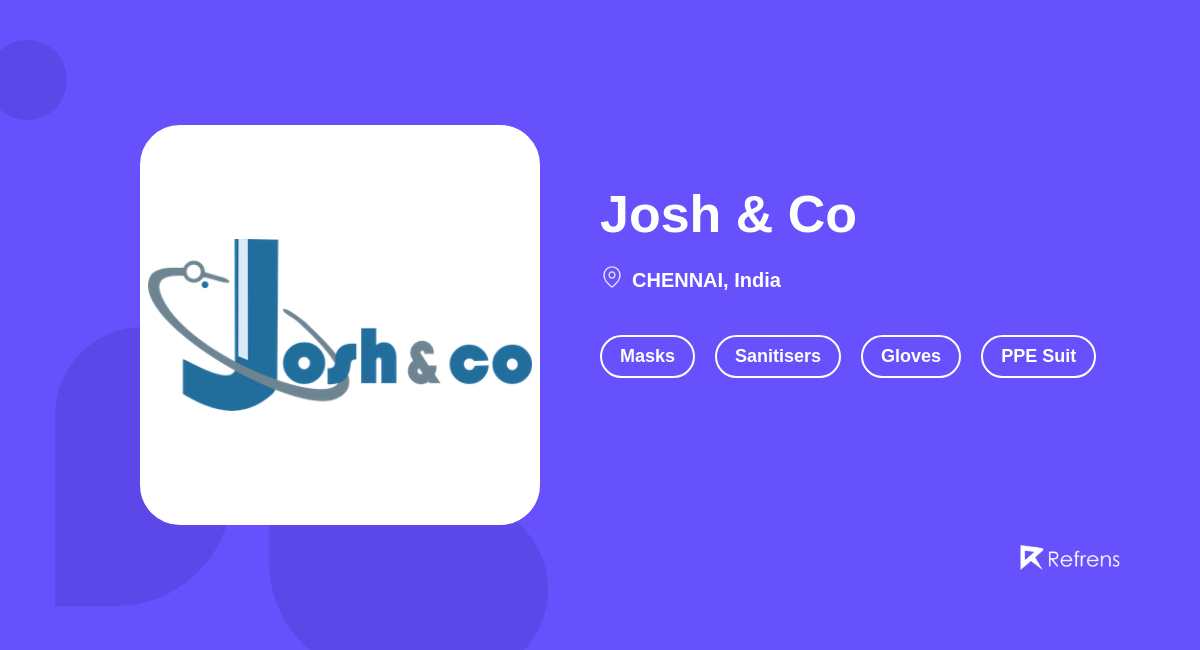 Josh & Co | Masks, CHENNAI -Refrens