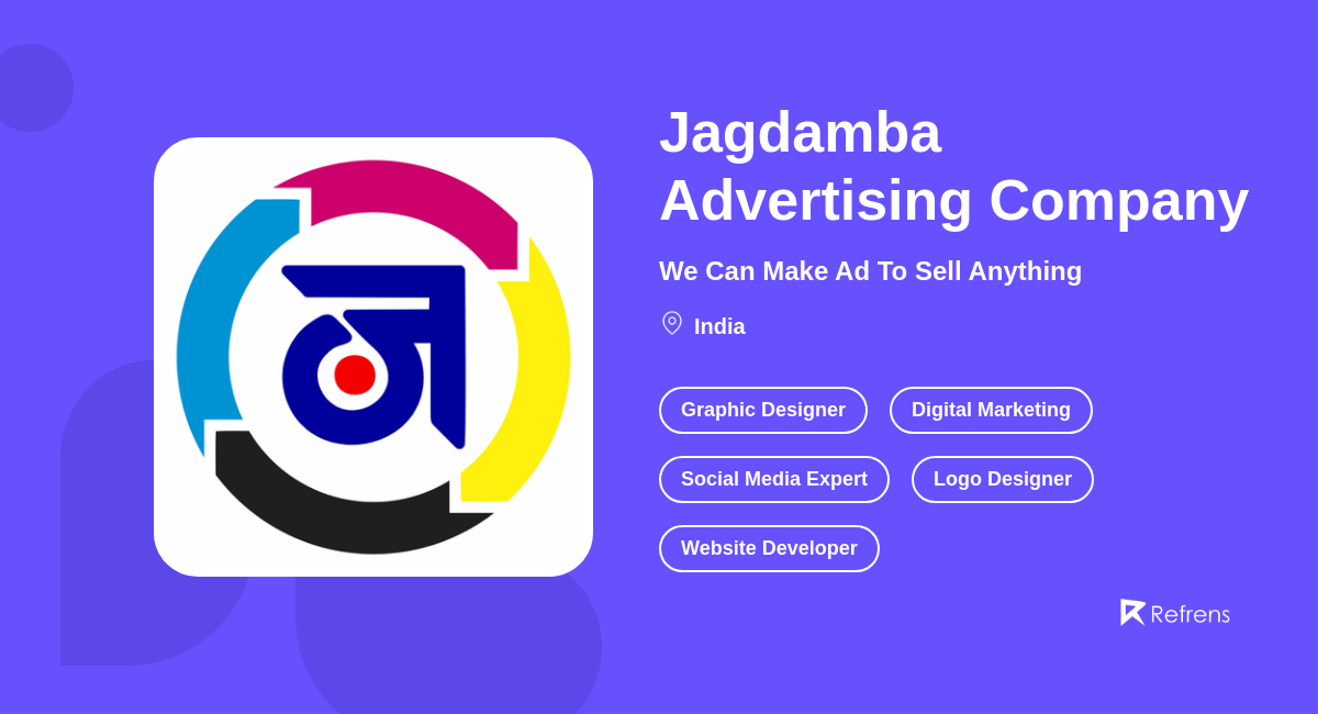 Jagdamba Advertising Company | Website Developer -Refrens