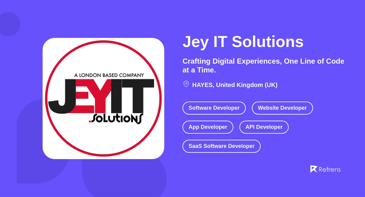 Jey IT Solutions, HAYES -Refrens