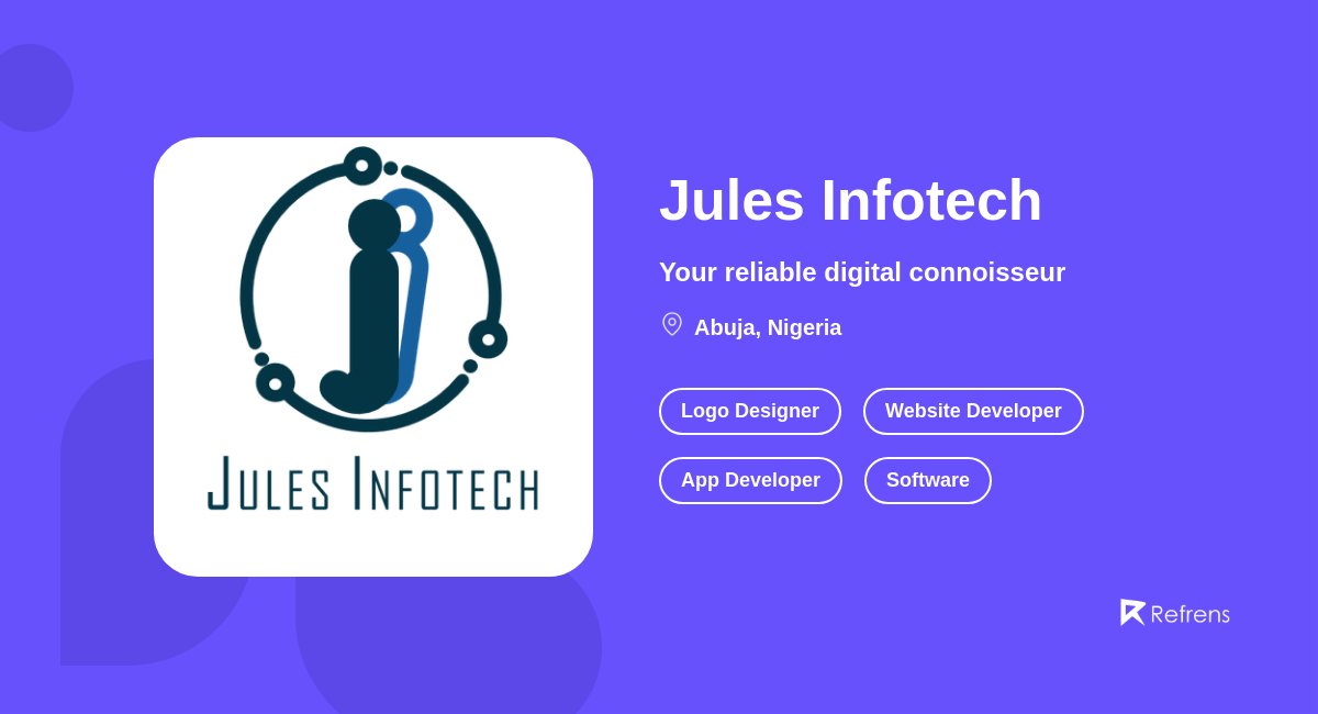 Jules Infotech, Abuja -Refrens