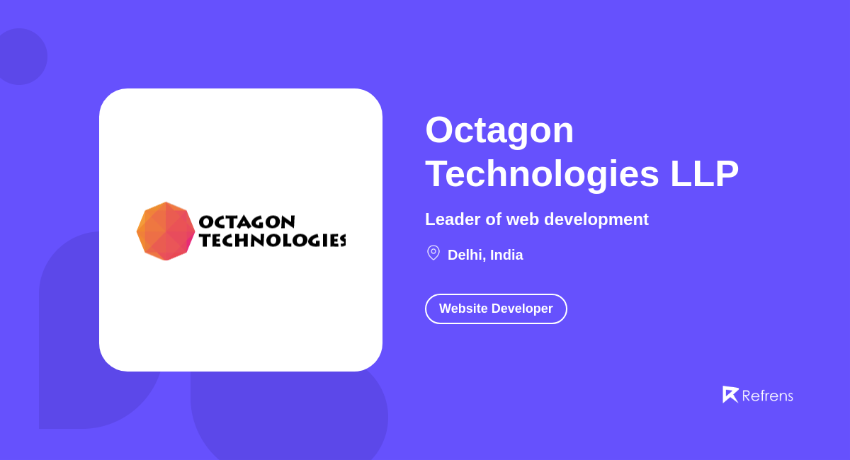 Octagon Technologies LLP | Website Developer, Delhi -Refrens
