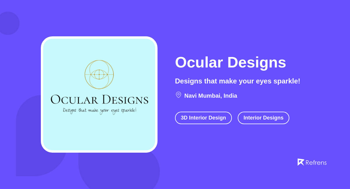 Ocular Designs | 3D Interior Design, Navi Mumbai -Refrens