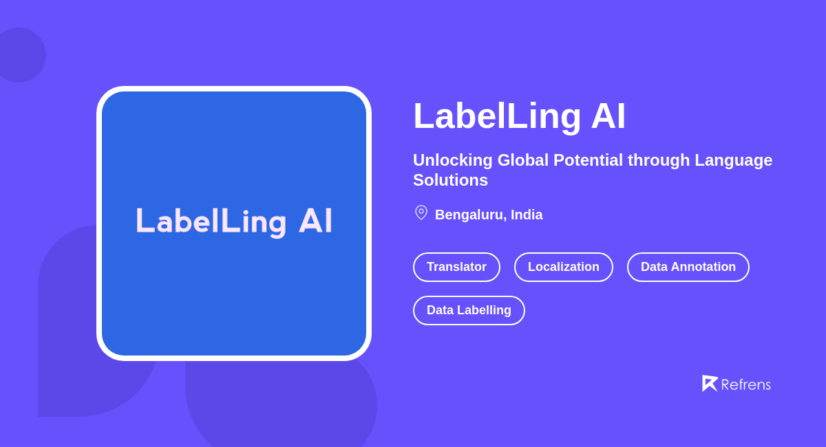 LabelLing AI, Bengaluru -Refrens