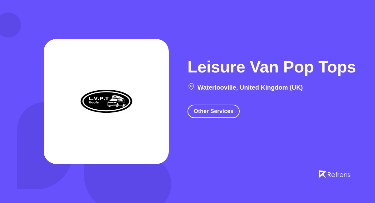 Leisure Van Pop Tops, Waterlooville -Refrens