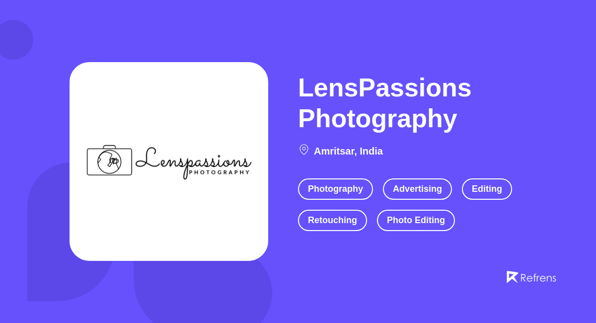 LensPassions Photography | Photography, Amritsar -Refrens