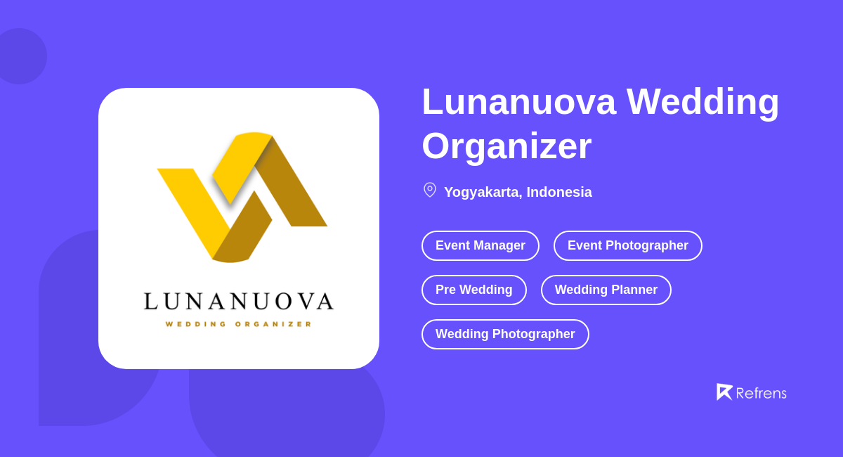 Lunanuova Wedding Organizer, Yogyakarta -Refrens