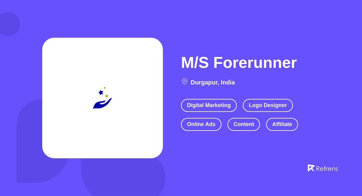 M/S Forerunner | Logo Designer, Durgapur -Refrens